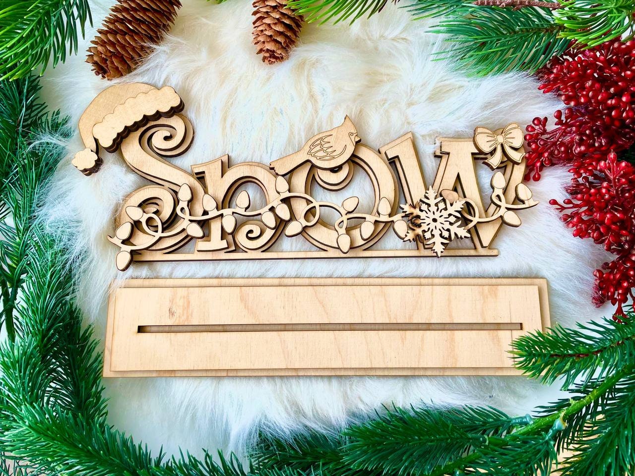 Winter Word Block Svg,svg File,laser Cutting File,light Forge,christmas ...