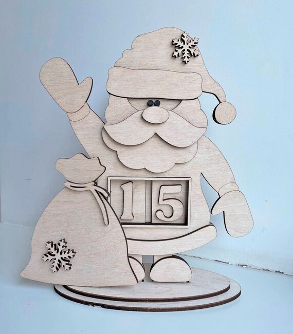 Santa SVG File Laser Cut Filestanding Santa SVG Filenorth - Etsy