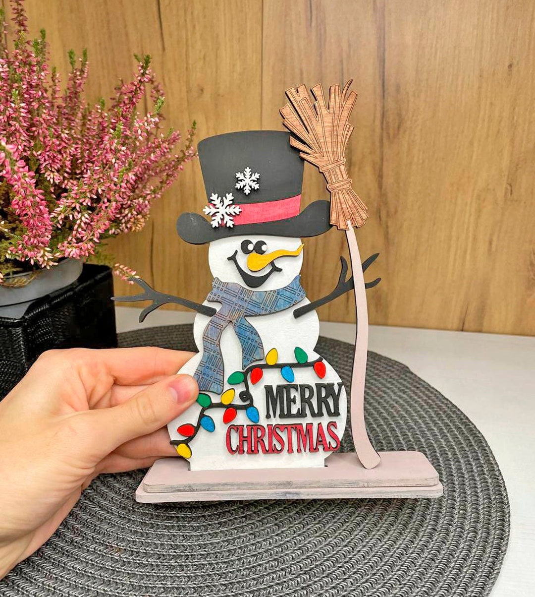 Standing Snowmen SVG , Snowman Laser Cut File Let It Snow,glowforge ,winter SVG Snowman SVG, - Etsy