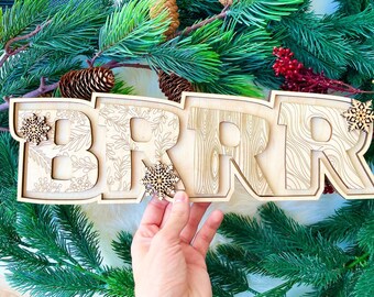 Winter Word Block SVG Christmas Word Block SVG SVG File Laser Cut File ...