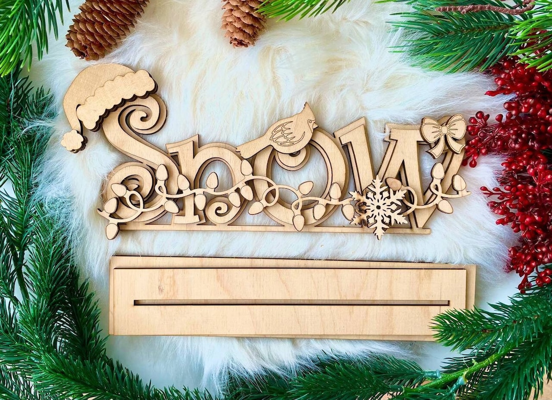 Winter Word Block Svg,svg File,laser Cutting File,light Forge,christmas ...