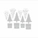 3D Snowflake Standing Trees Set of 4 SVG Files Glowforge - Etsy