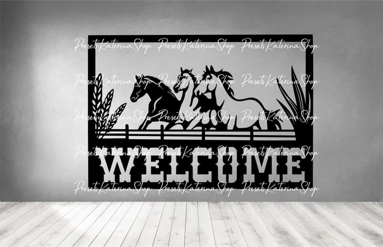 Welcome Sign Svg, Horse Svg, Dxf File for Laser, SVG File for Cricut ...