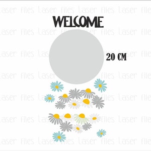 Welcome Daisy Door Hanger Sign File SVG, Daisy Laser Decor, Summer ...