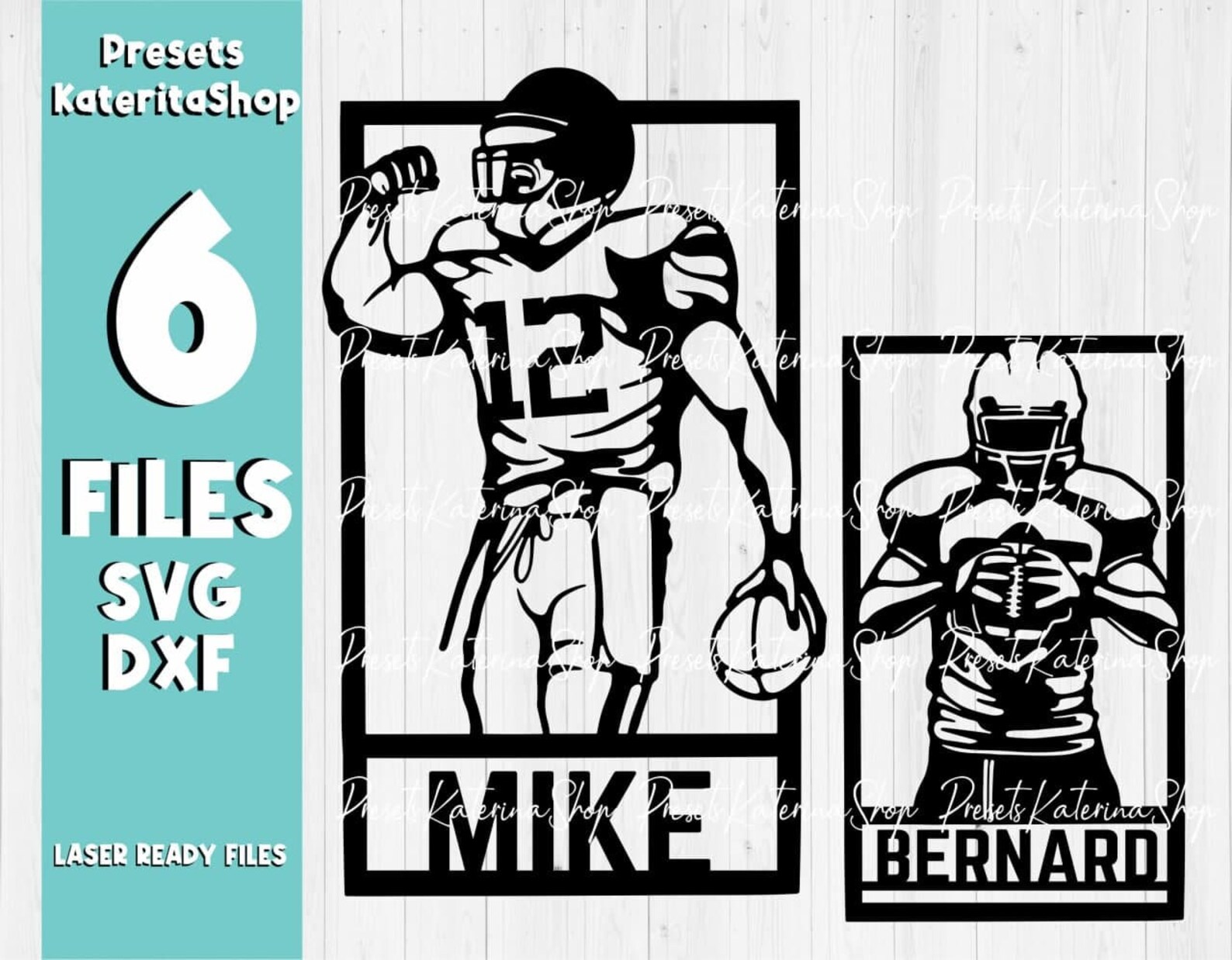 Personalized Football Sports Sign SVG ,football Sign 6 Designs SVG File ...