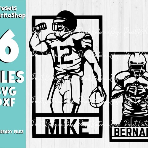 Personalized Football Sports Sign SVG football Sign 6 Designs - Etsy