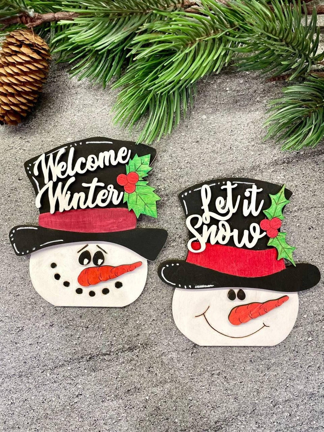 Winter Snowman Head SVG Snowbird Cardinal Winter SVG Snowman Laser Cut ...