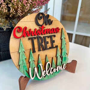 Oh Christmas Tree Sign Svg,ornaments Door Hanger Svg,indoor Sign ...