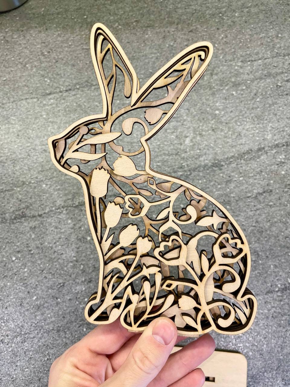 Easter Bunny Wreath Laser Cut 3D File SVG, Happy Easter Laser Cut File ...