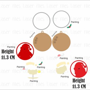 Santa Christmas Ornament Bundle SVG File Ornament Bundle SVG Santa ...