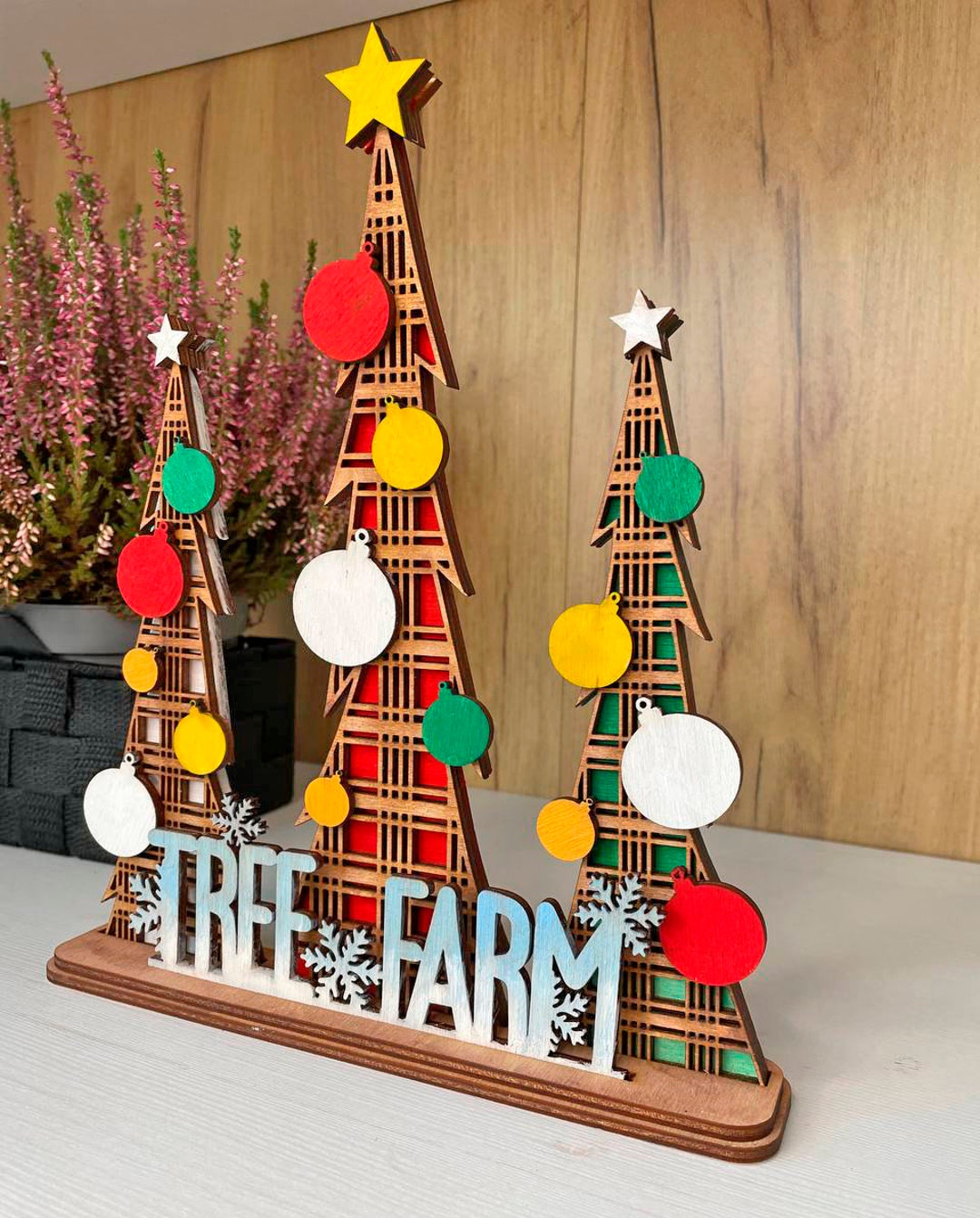 Interchangeable Christmas Tree SVG File, Standing Interchangeable ...