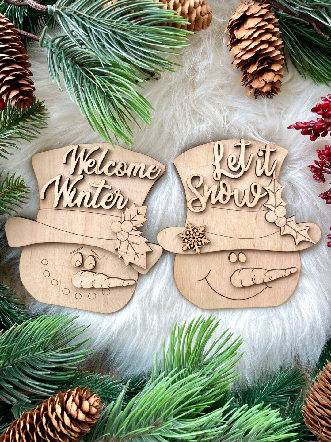 Winter Snowman Head SVG Snowbird Cardinal Winter SVG Snowman Laser Cut ...