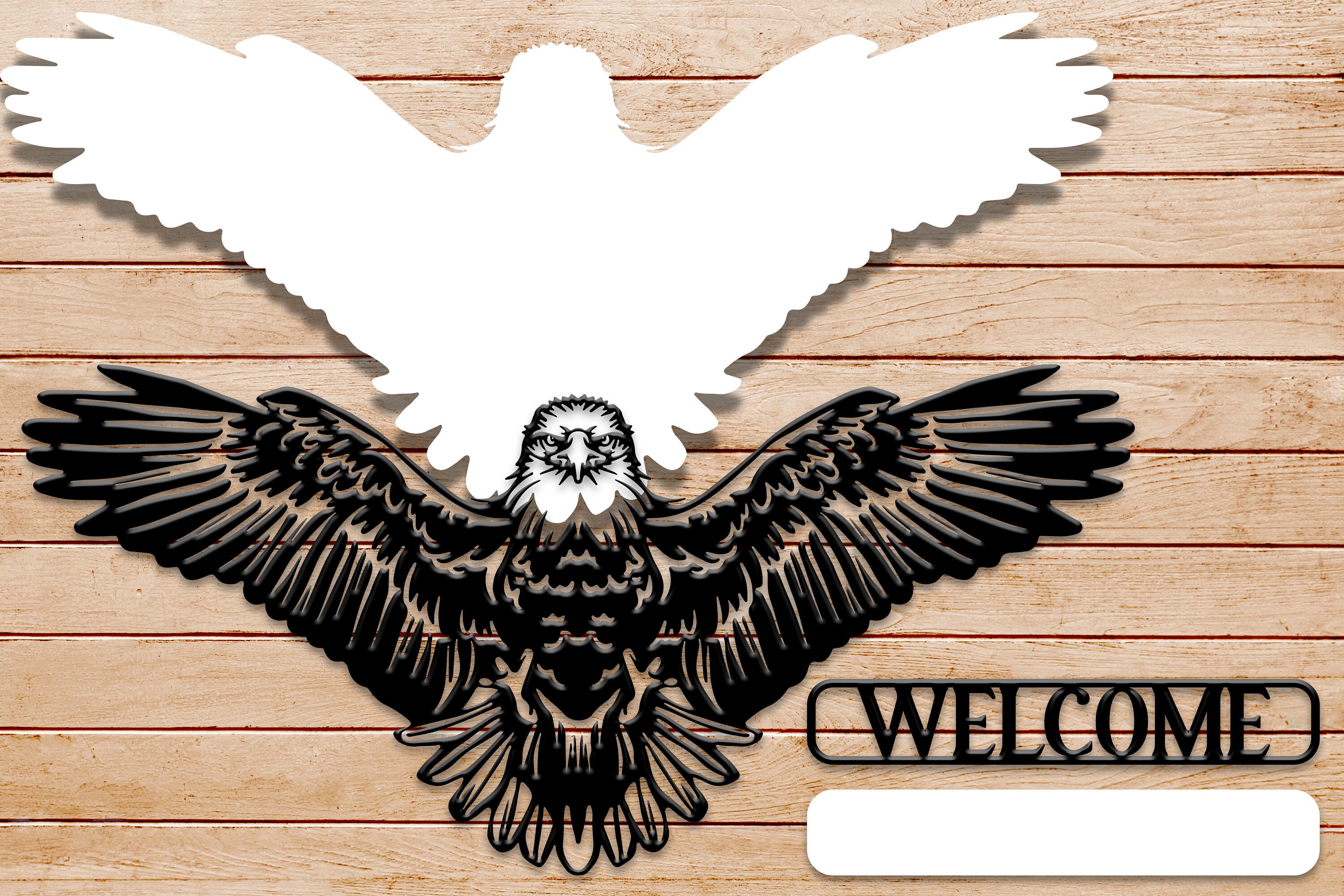 Entrance Sign of a Multi-layered White-headed American Eagle Laser Cut ...