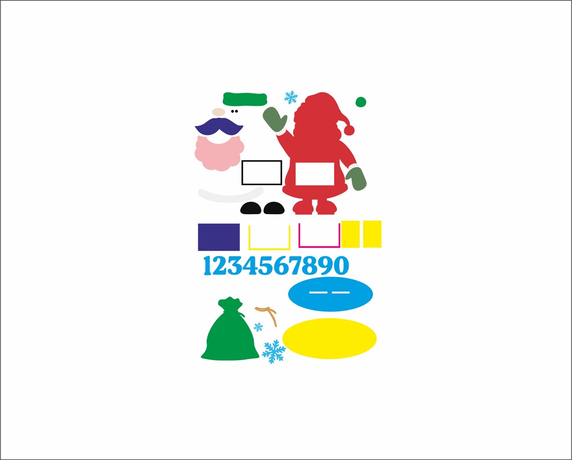 Santa SVG File Laser Cut Filestanding Santa SVG Filenorth - Etsy