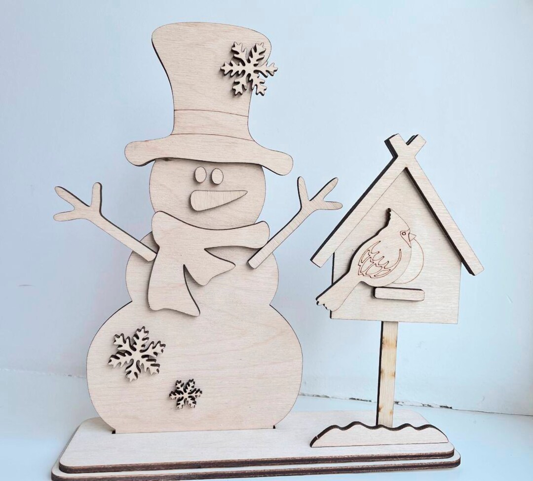 Standing Snowmen SVG ,snowman Laser Cut File Let It Snow,glowforge Svg ...