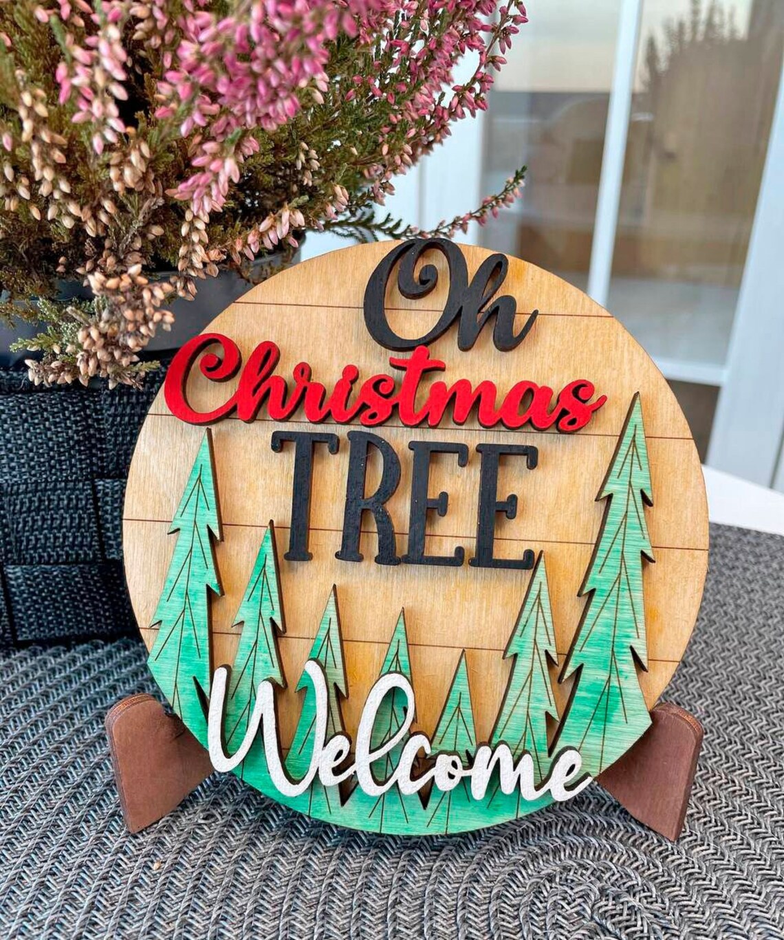 Oh Christmas Tree Sign Svg,ornaments Door Hanger Svg,indoor Sign ...