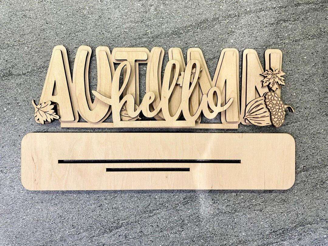 Autumn Word Block SVG , Laser Cut File , Glowforge , Mantle Decor Svg ...