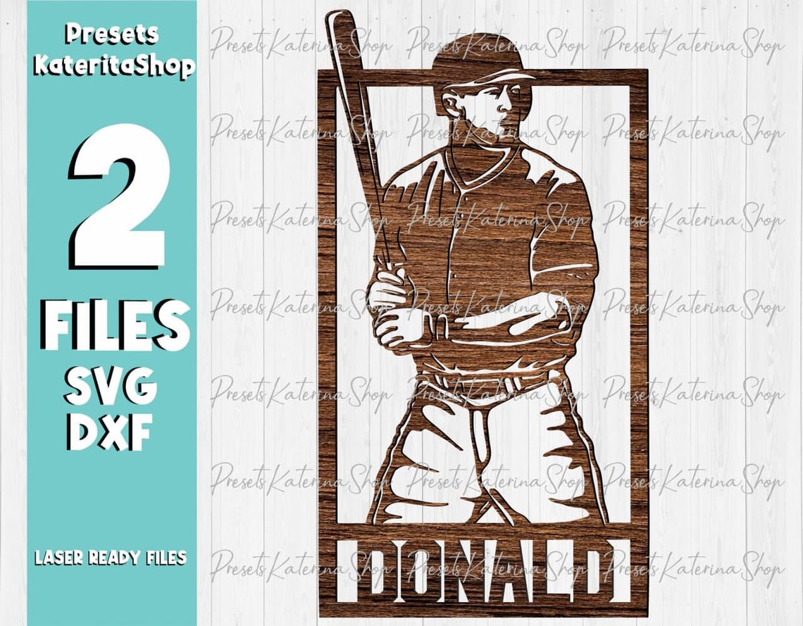 Personalized Baseball Sports Sign SVG baseball Sign 2 Designs | Etsy