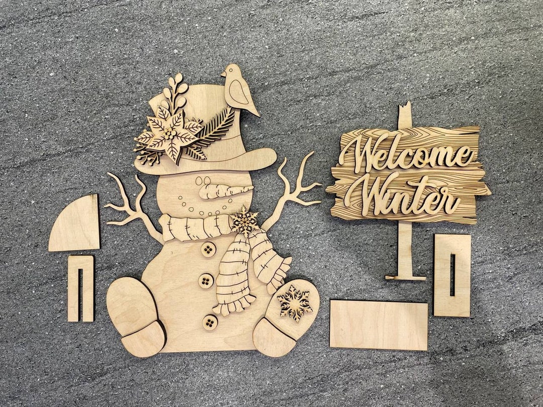 Snowman Shelf Sitter Laser Cut File, Glowforge Laser Design SVG ...
