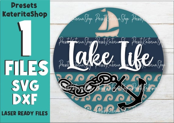 Lake Life Round Signlake Sign SVG Round Wood Signsummer - Etsy