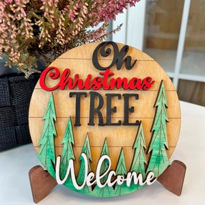Oh Christmas Tree Sign Svg,ornaments Door Hanger Svg,indoor Sign ...