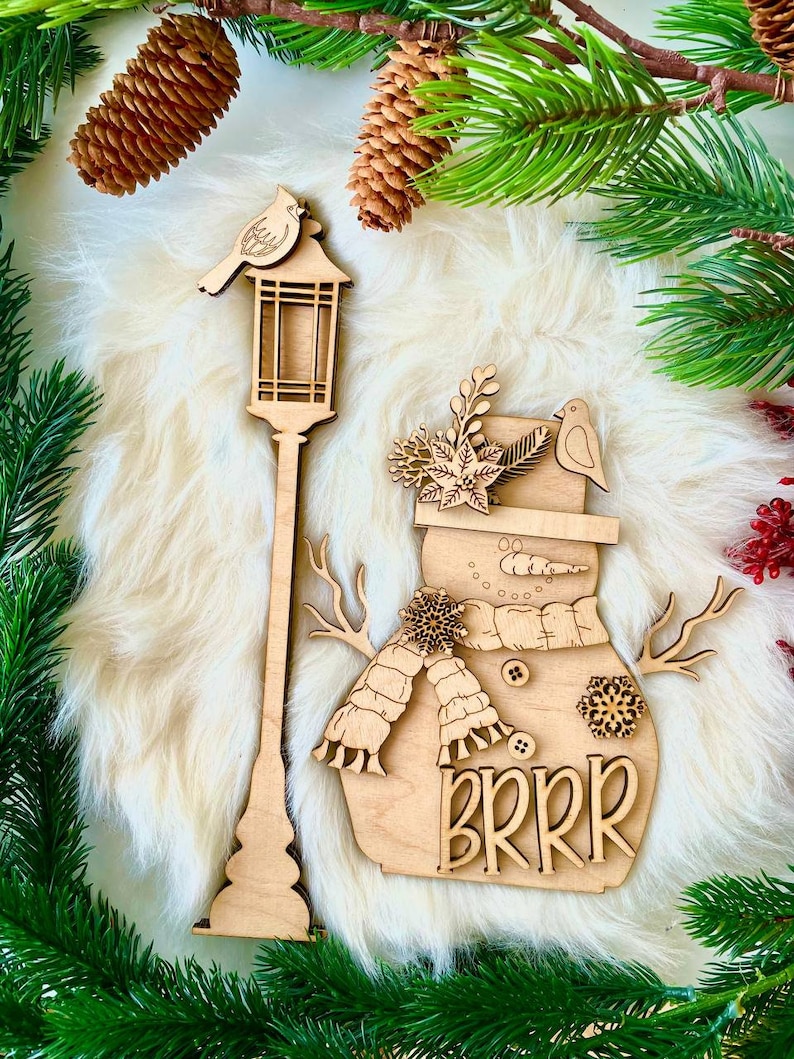 Snowman Laser Cut File,winter Snowman Snowflake Laser File, Glowforge ...