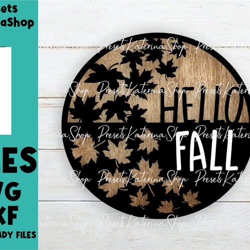 Hey Fall Sign Fall Sign SVG Laser File Glowforge File - Etsy