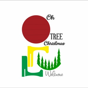 Oh Christmas Tree Sign Svg,ornaments Door Hanger Svg,indoor Sign ...