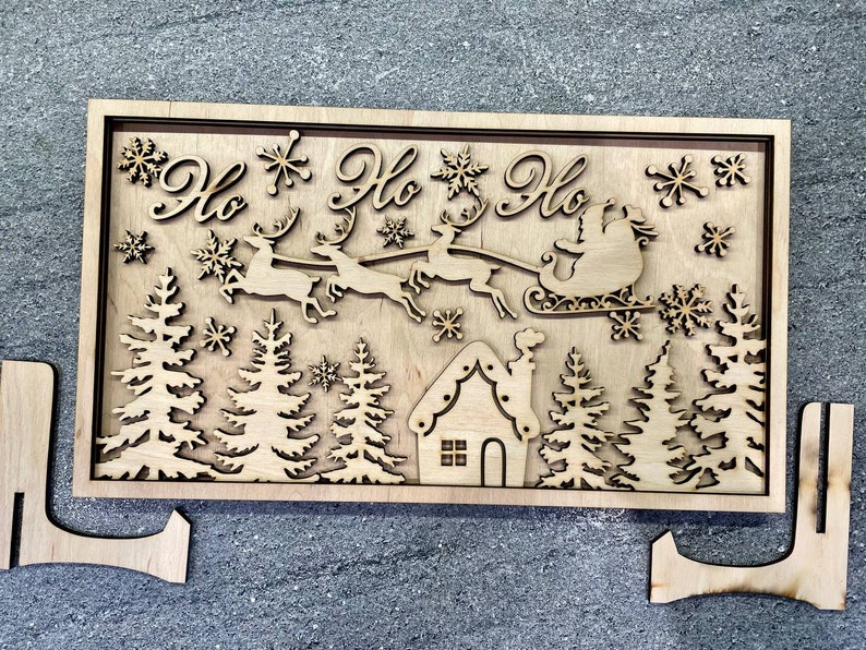 Santa Laser Cutting File, Christmas Laser File, Glowforge Laser Design ...