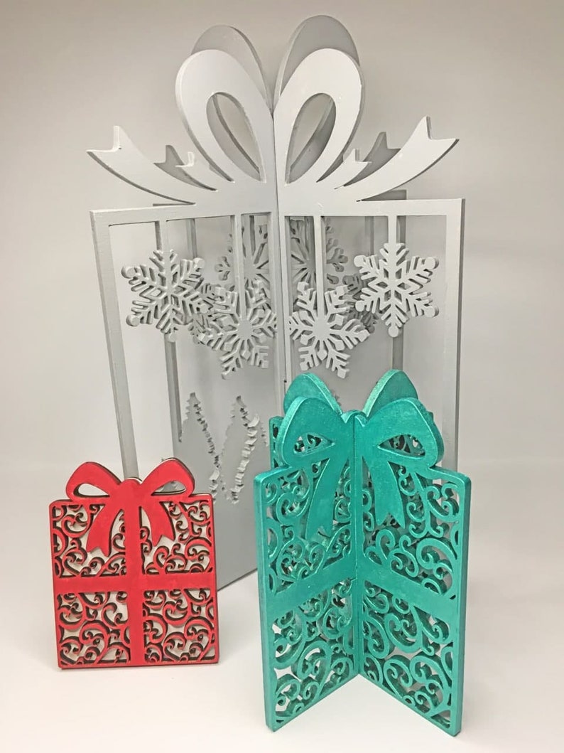 3D Standing Christmas Presents Set of 3 - SVG Digital Download for ...