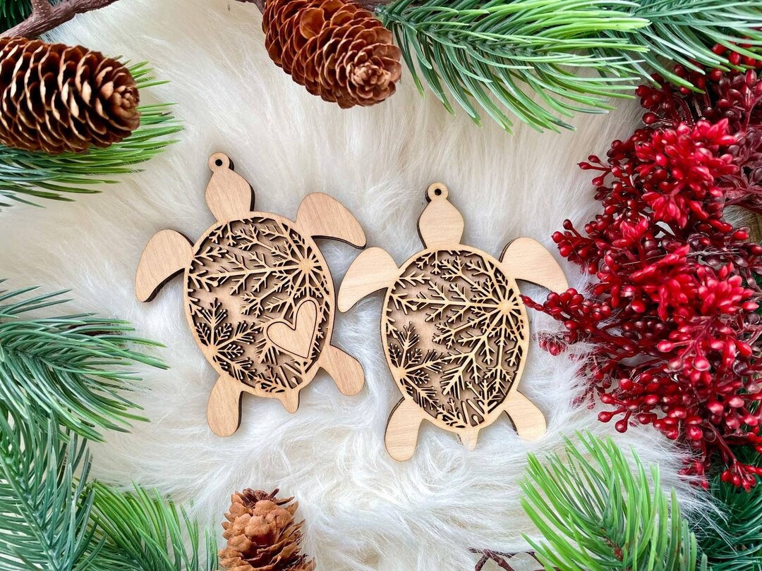 The Graceful Guardian Sea Turtle Ornament, Sea Turtle Ornament SVG, Car ...