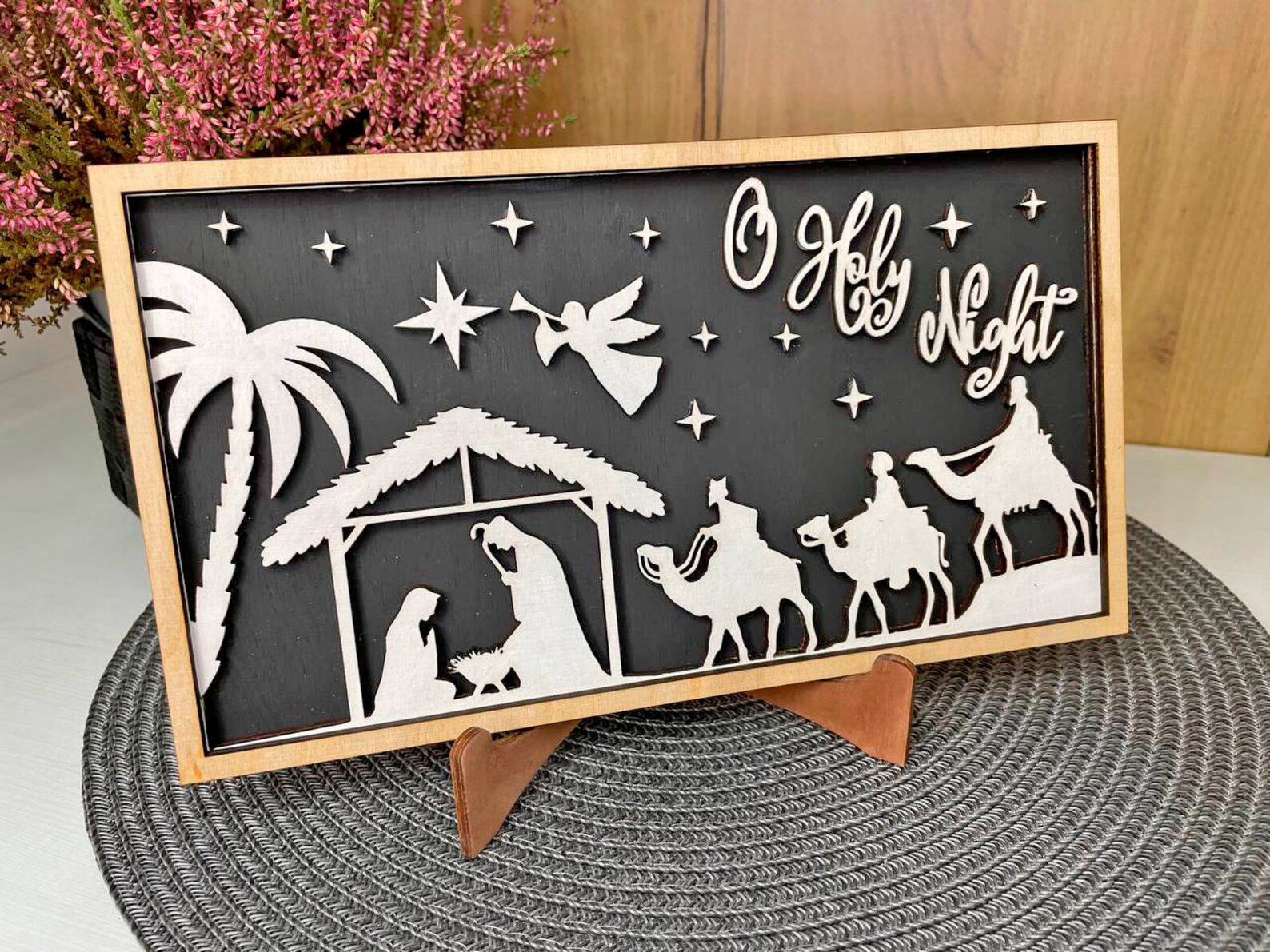 Stand Christmas Nativity Laser Cut Digital File /cute Wood Nativity ...
