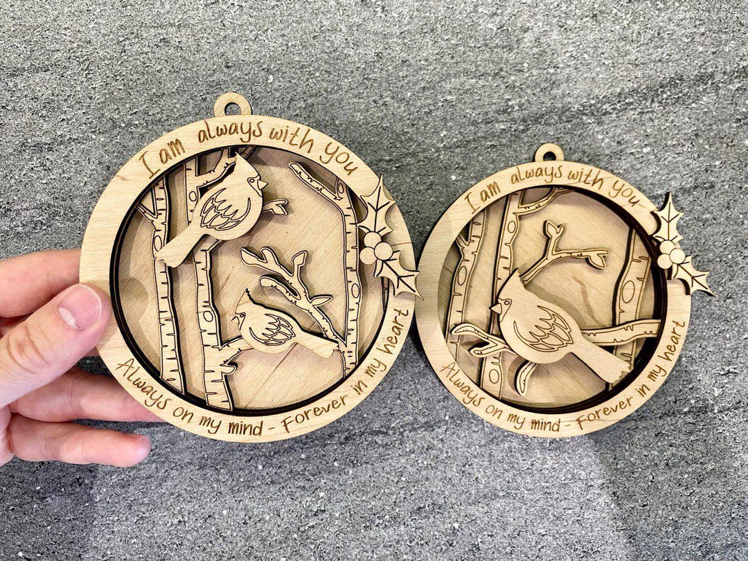 Cardinal Christmas Round Ornament SVG File , Christmas Ornament SVG ...