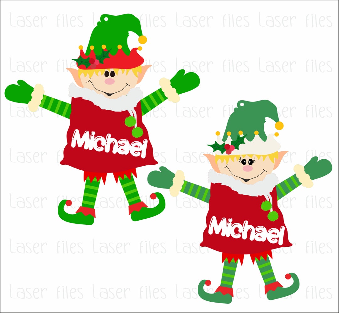 Elf Ornament Laser File, Christmas Ornament Svg,christmas Laser SVG ...
