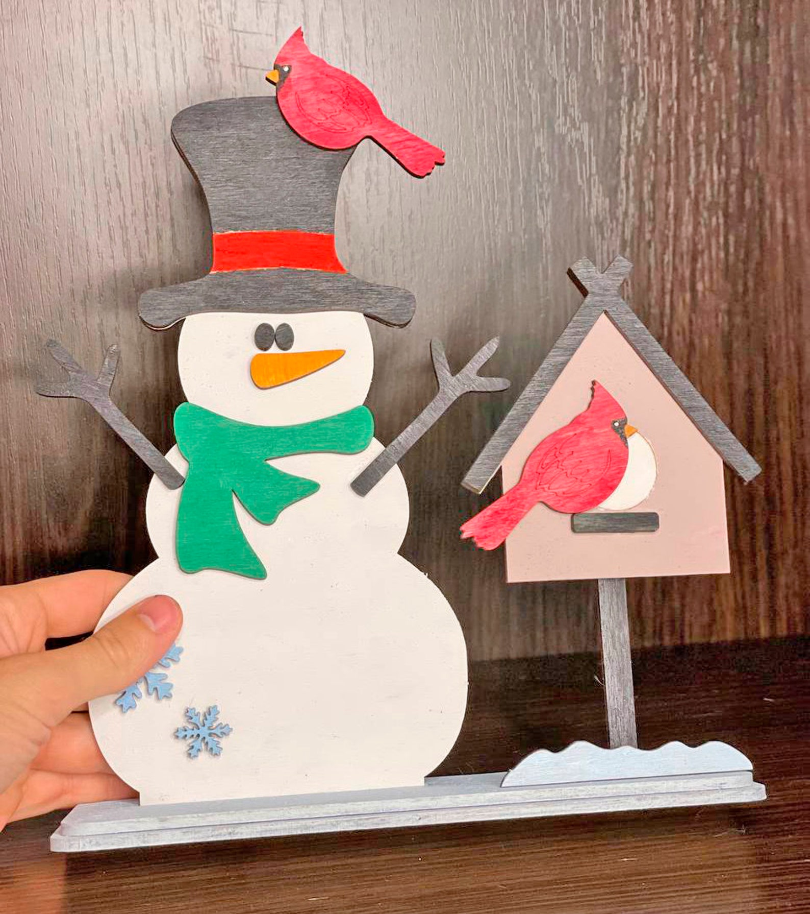 Standing Snowmen SVG snowman Laser Cut File Let It - Etsy