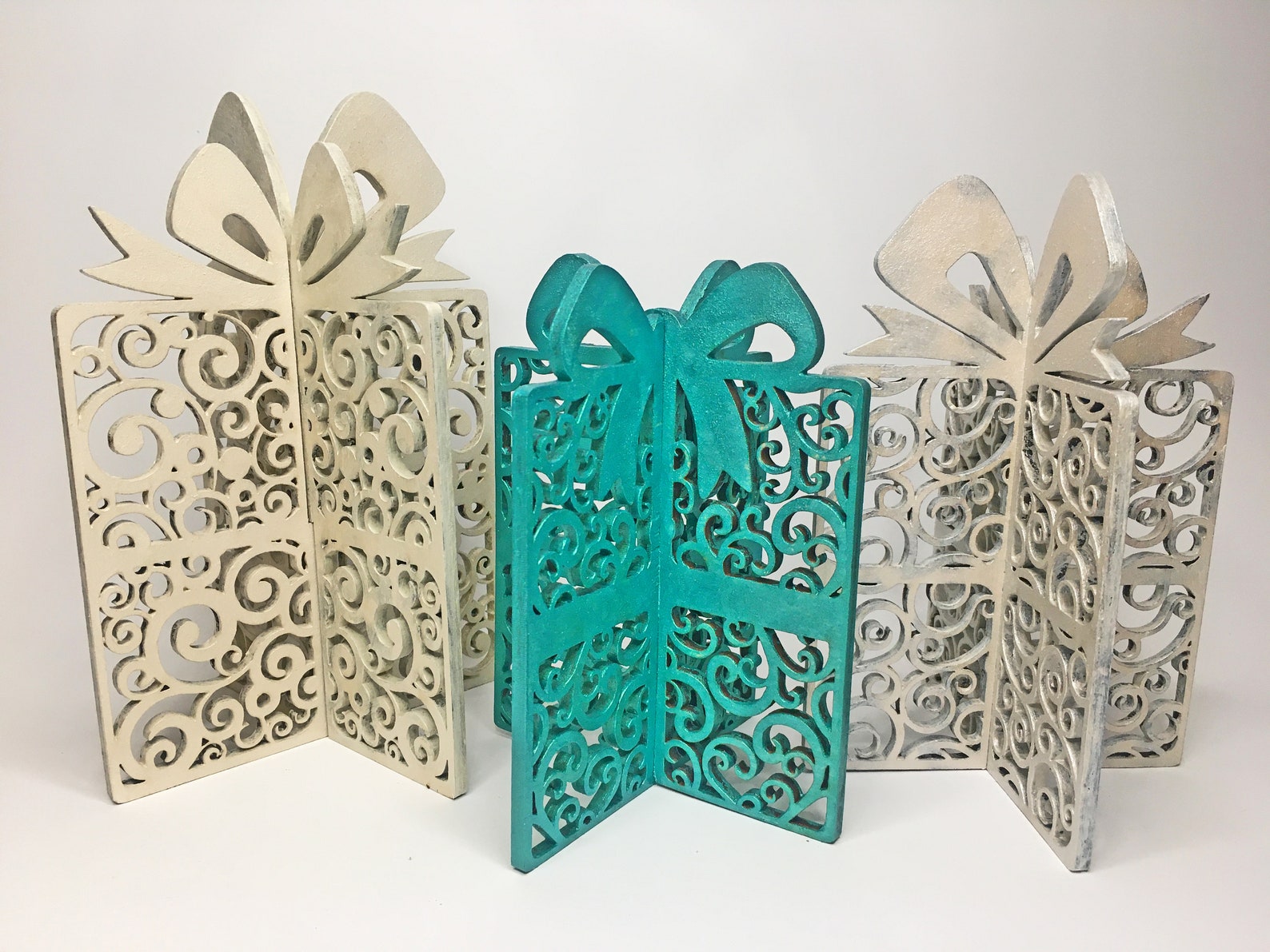 3D Standing Christmas Presents Set of 5 - SVG Digital Download for ...