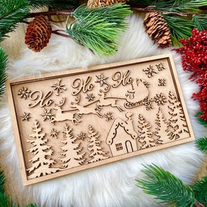 Santa Laser Cutting File, Christmas Laser File, Glowforge Laser Design ...