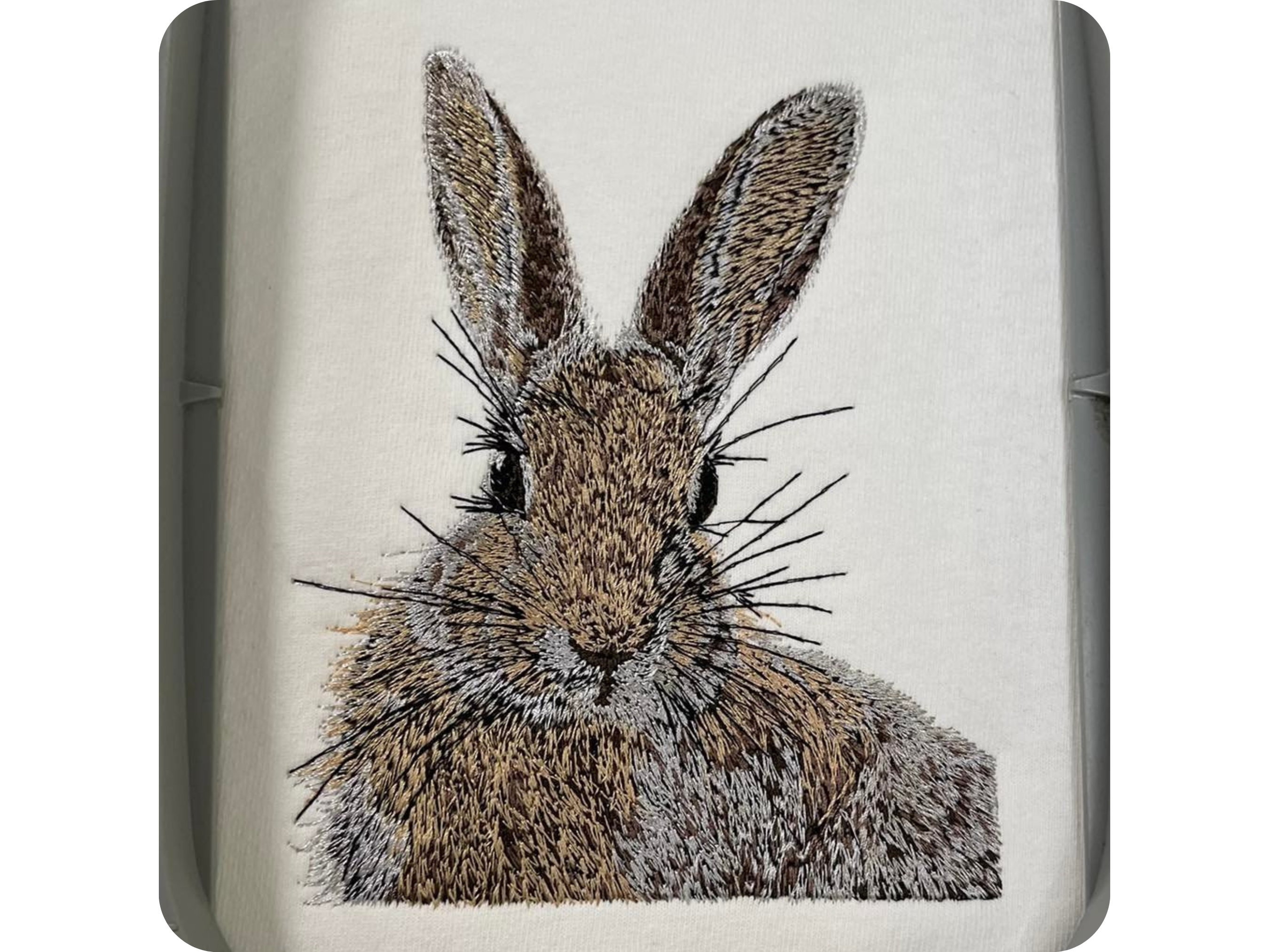 Bunny Rabbit Embroidery Design, Cute Furry Bunny Embroider Pattern ...