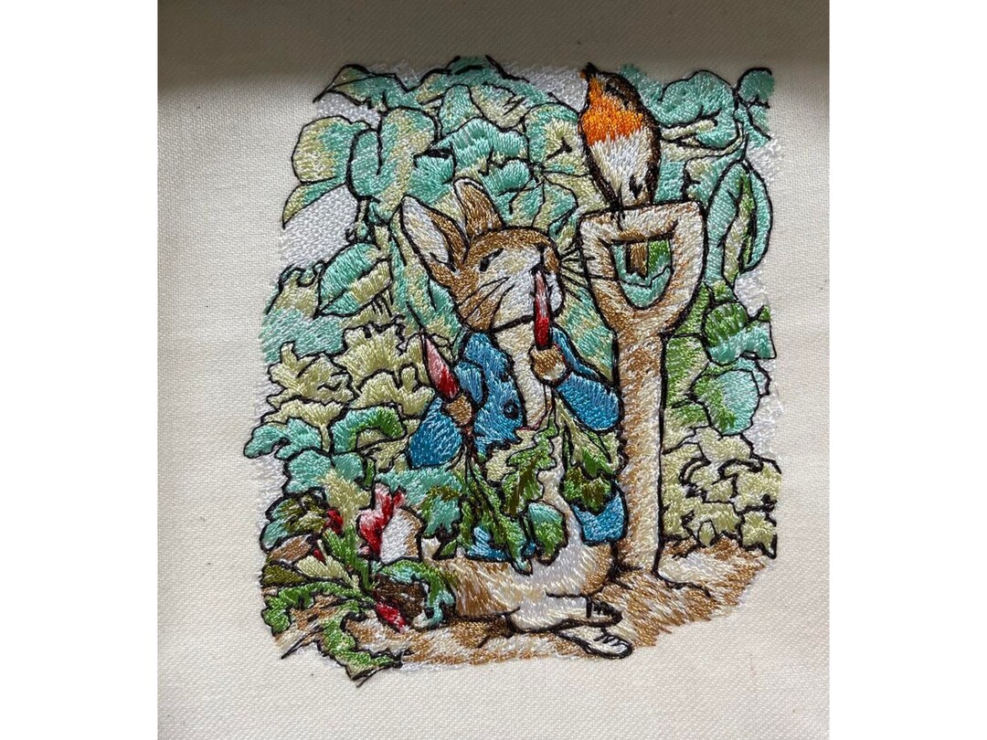 Peter Bunny Embroidery Design, Peter Rabbit Ate Lettuces French Beans ...