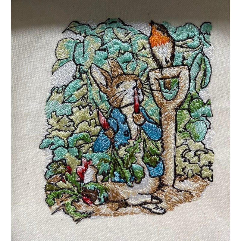 Rabbit Embroidery - Etsy