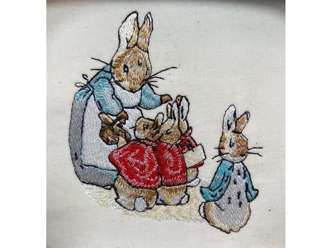 Peter Rabbit Family Digital Embroidery Design Old Mrs. Rabbit - Etsy