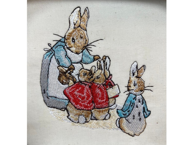 Peter Rabbit Family Digital Embroidery Design Old Mrs. Rabbit - Etsy