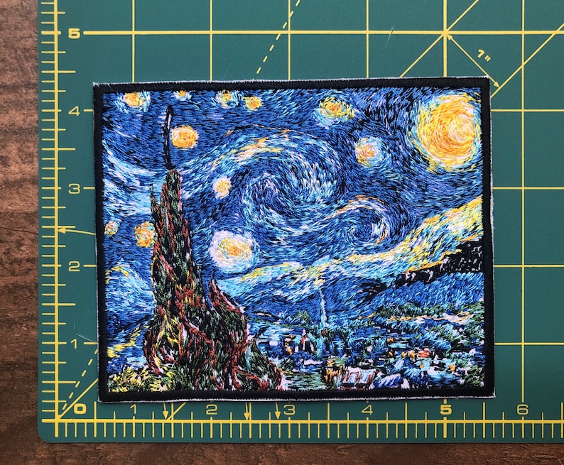 Starry Night Machine Embroidery Design: Van Gogh Inspired (digital ...