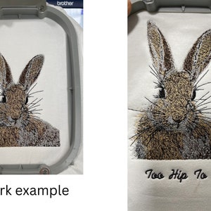 Bunny Rabbit Embroidery Design, Cute Furry Bunny Embroider Pattern ...