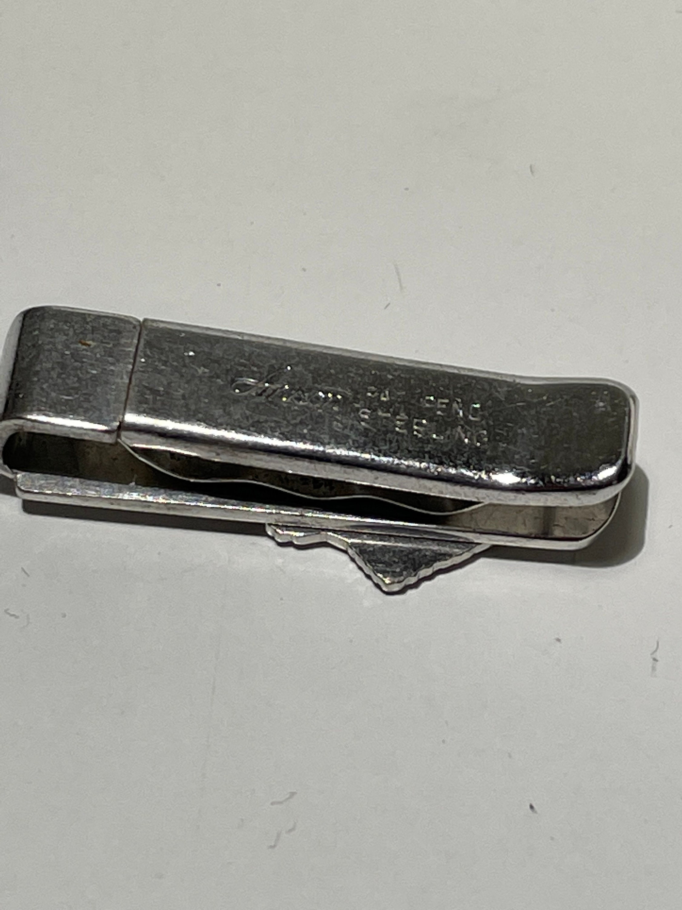 Vintage Sterling Silver Bass Tie Clasp by Anson 1.25" - Etsy