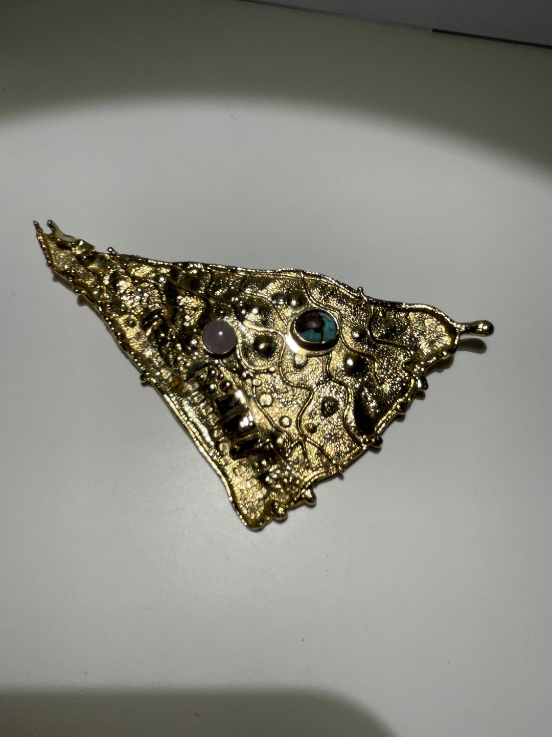 Mclain Vintage Huge Gold Plated Sterling Silver Modernist Abstract Pin ...