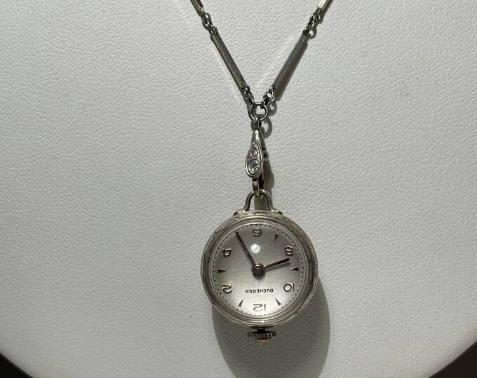 Bucherer Bubble Watch Vintage Skeleton View Necklace Watch - Etsy