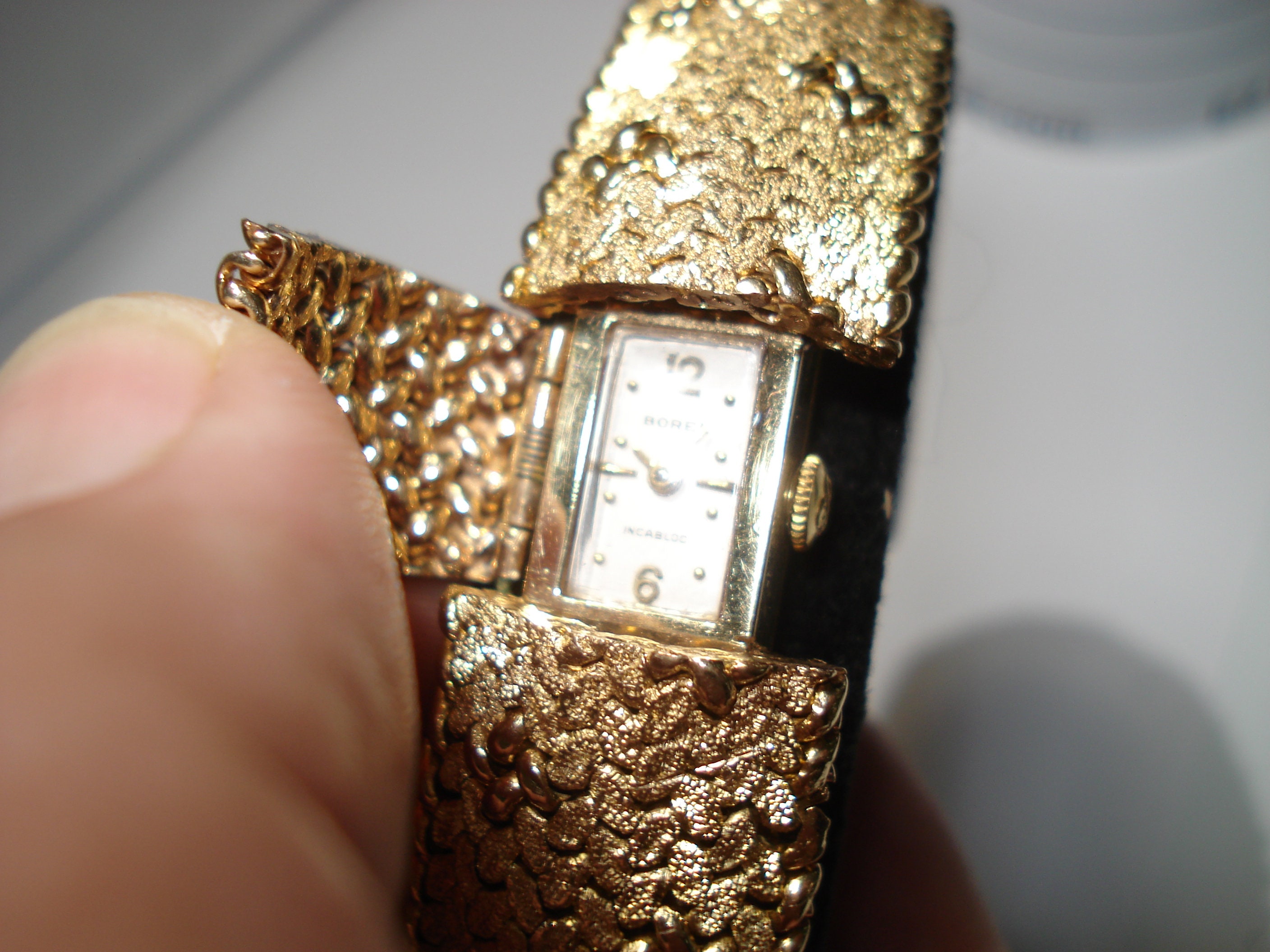 Solid Gold Bracelet Hidden Ladies Watch Flip Top Vintage - Etsy