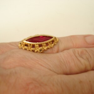 Italian 18 Kt Gold Antique Ruby Ring by Corelli Fancy Flower Setting ...