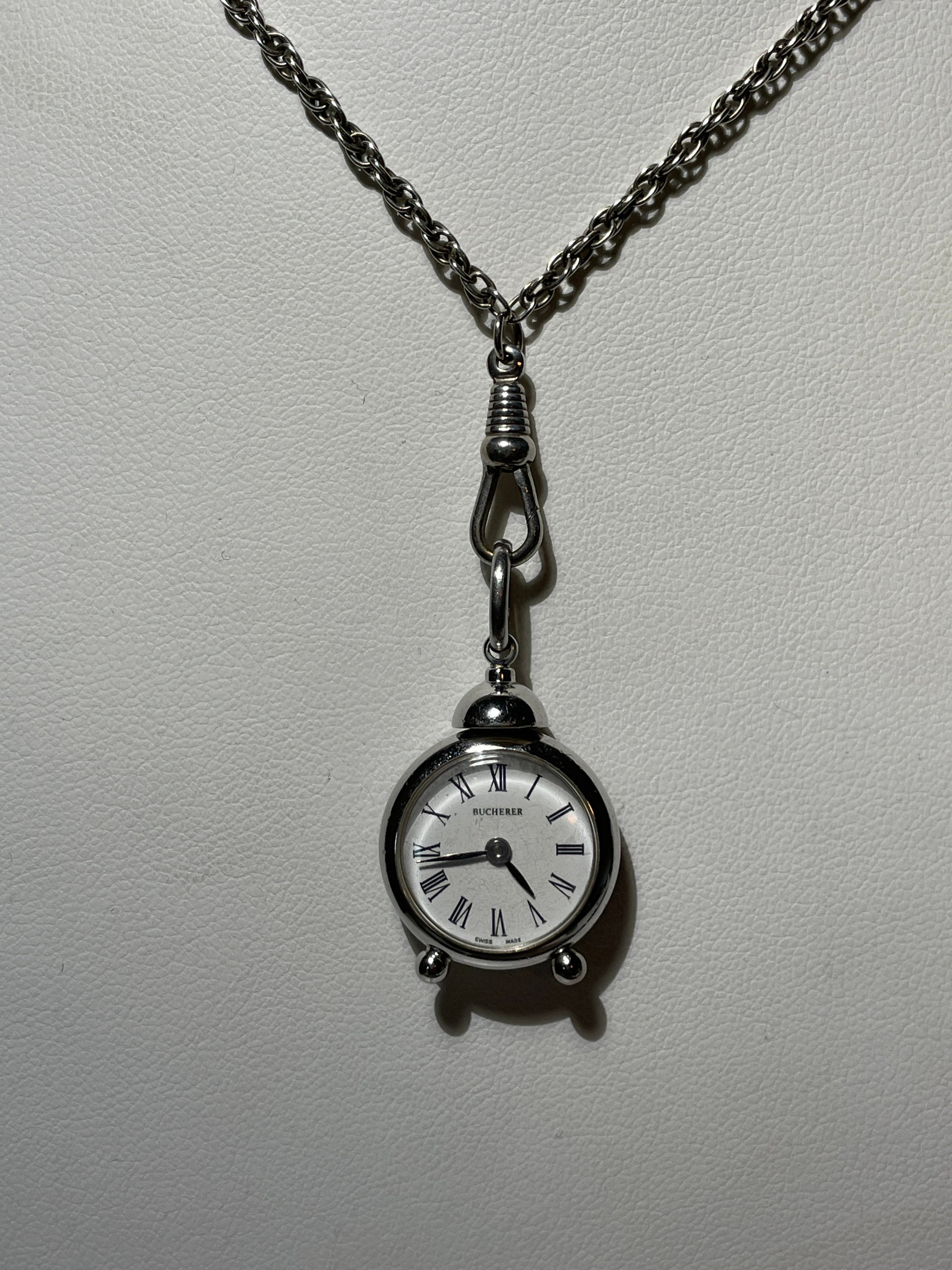 Bucherer Alarm Clock Style Pendant Watch Enameled Roses - Etsy